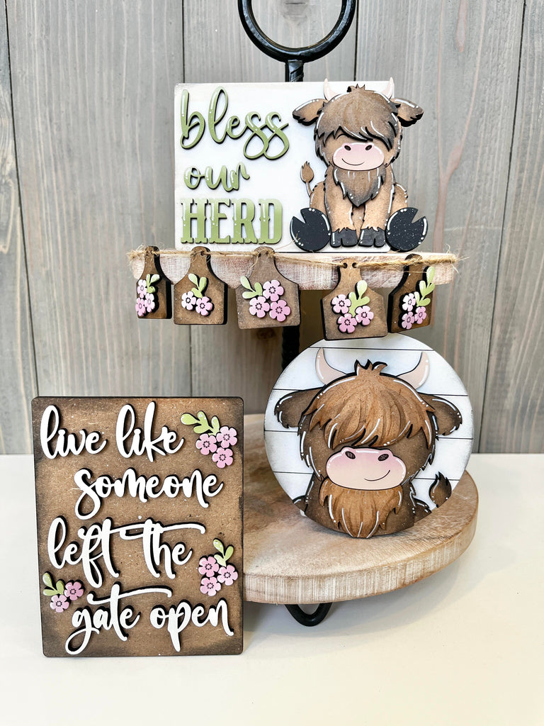 DIY - Highland Cow Tiered tray DIY Box – Two Sisters DIY