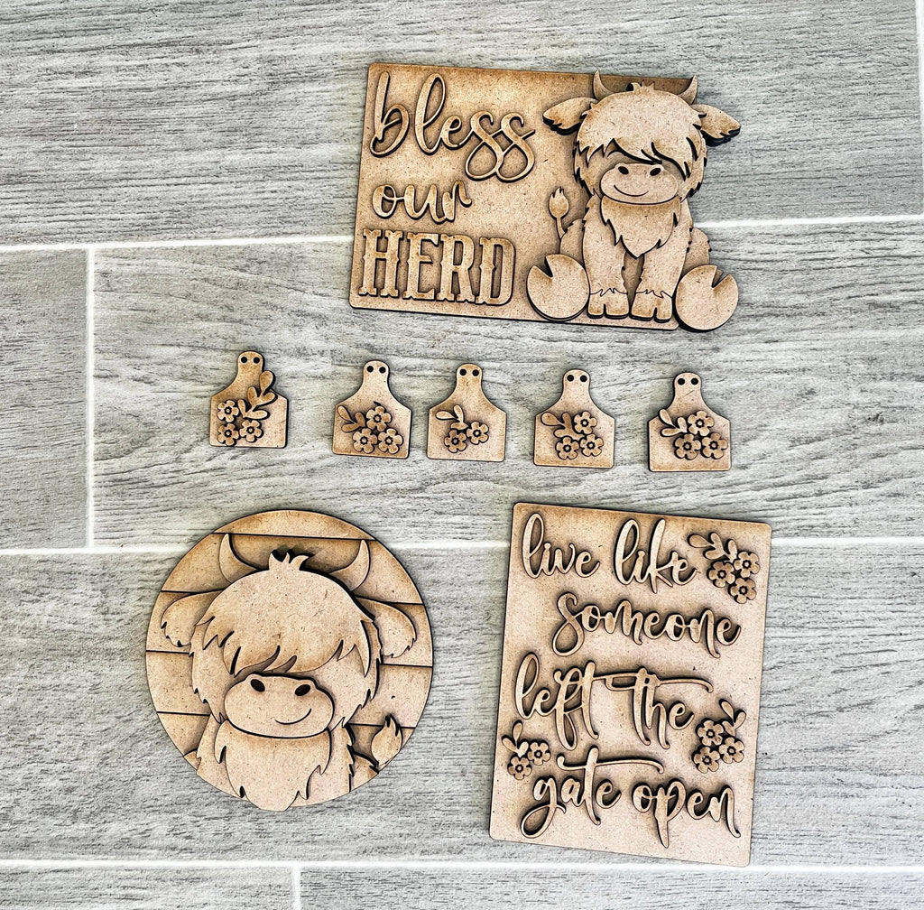 DIY - Highland Cow Tiered tray DIY Box – Two Sisters DIY