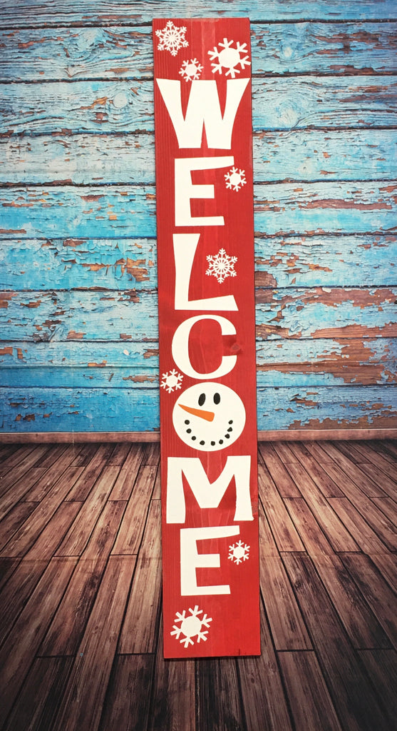 Sign Design - Christmas - Porch Sign - Welcome Snowman – Two Sisters DIY